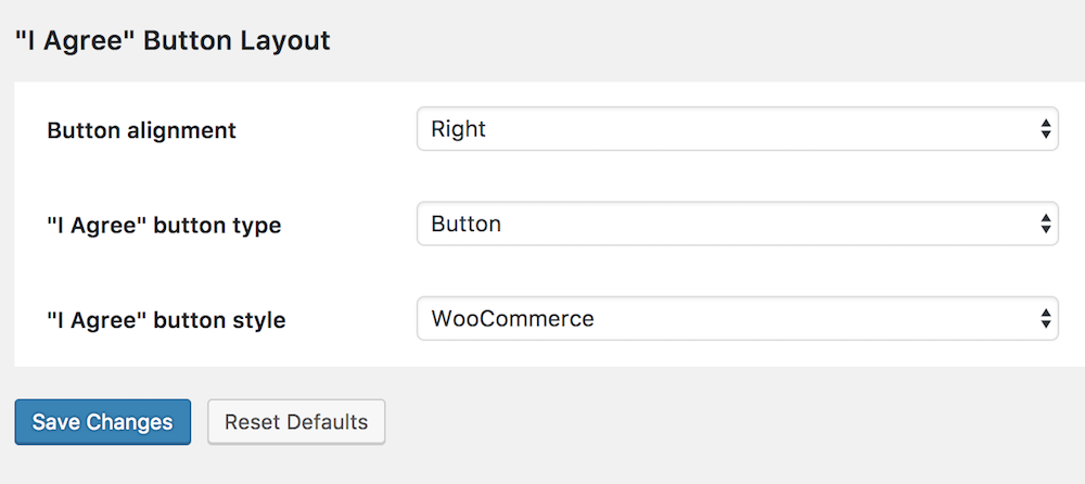 YITH Terms and Conditions Popup: "I Agree" Button Layout
